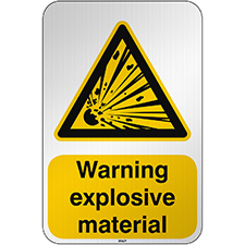 Brady Part: 304312 | ISO Safety Sign - Warning, Explosive material ...