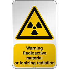 Brady Part: 304321 | ISO Safety Sign - Warning, Radioactive material or ...