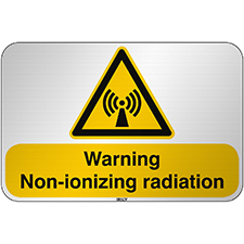Reflective ISO Safety Sign - Warning: Non-ionizing radiation - With ...