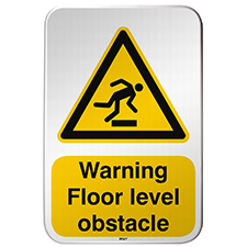 Brady Part: 306020 | ISO Safety Sign - Warning, Floor level obstacle ...