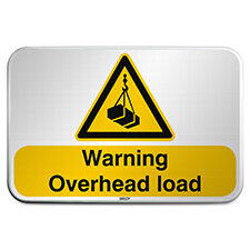 Brady Part: 306096 | ISO Safety Sign - Warning, Overhead load | Brady.co.uk
