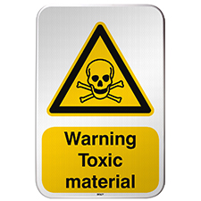 Brady Part: 306101 | ISO Safety Sign - Warning, Toxic material | Brady ...