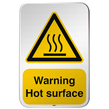 Brady Part: 306110 | ISO Safety Sign - Warning, Hot surface | www.brady.eu