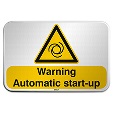 Brady Part: 306123 | ISO Safety Sign - Warning, Automatic start-up ...