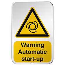Brady Part: 306119 | ISO Safety Sign - Warning, Automatic start-up ...