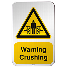 Brady Part: 306128 | ISO Safety Sign - Warning, Crushing | Brady.co.uk
