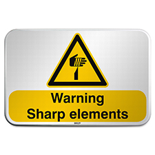 Brady Part: 306159 | ISO Safety Sign - Warning, Sharp elements | www ...