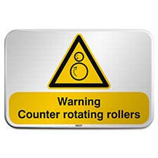 Brady Part: 306186 | ISO Safety Sign - Warning, Counter rotating ...