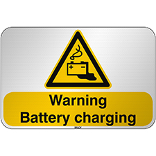 Brady Part: 304532 | ISO Safety Sign - Warning, Battery charging ...