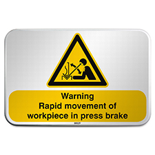 Brady Part: 306249 | ISO Safety Sign - Warning, Rapid movement of ...