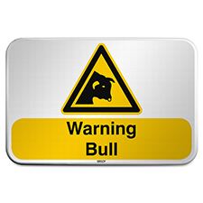 Brady Part: 306267 | ISO Safety Sign - Warning, Bull | www.brady.eu