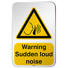 Brady Part: 306299 | ISO Safety Sign - Warning, Sudden loud noise ...