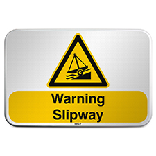 Brady Part: 306357 | ISO Safety Sign - Warning, Slipway | www.brady.eu