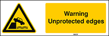 ISO Safety Sign - Warning Unprotected edges | Brady | Brady.co.uk