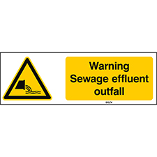 ISO Safety Sign - Warning Sewage effluent outfall | Brady | Brady.co.uk