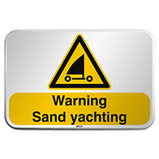 Brady Part: 306492 | ISO Safety Sign - Warning, Sand yachting | www ...