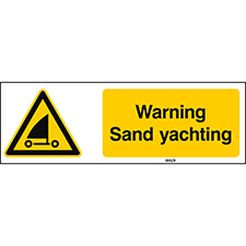 ISO Safety Sign - Warning Sand yachting | Brady | Brady.eu