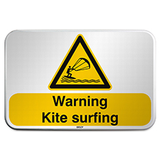 Brady Part: 306519 | ISO Safety Sign - Warning, Kite surfing | www.brady.eu
