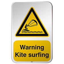 Brady Part: 306515 | ISO Safety Sign - Warning, Kite surfing | www.brady.eu