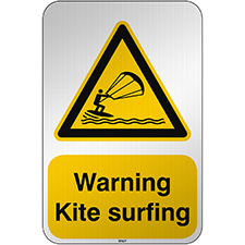 Brady Part: 304854 | ISO Safety Sign - Warning, Kite surfing | Brady.co.uk