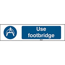 ISO 7010 Sign - Use footbridge | Brady | BradyID.com