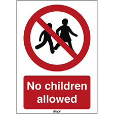 Brady Part: 235385 | ISO Safety Sign - No children allowed | www.brady.eu