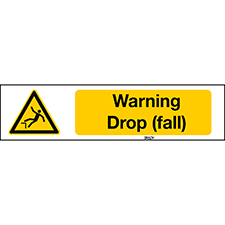 ISO 7010 Sign - Warning: Drop (fall) | Brady | Brady.eu