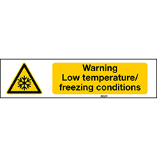 ISO 7010 Sign - Warning: Low temperature/freezing conditions | Brady ...
