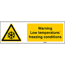 Brady Part: 827864 | ISO Safety Sign - Warning, Low temperature ...