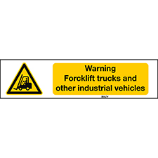 ISO 7010 Sign - Warning; Fork lift trucks and other industrial vehicles ...