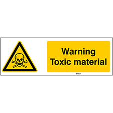ISO Safety Sign - Warning; Toxic material | Brady | BradyID.com