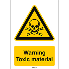 ISO Safety Sign - Warning, Toxic material - Brady Part: 828743 | Brady ...