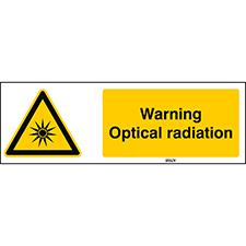ISO Safety Sign - Warning; Optical radiation | Brady | BradyID.com