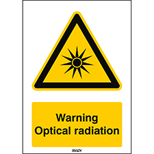 Brady Part: 237288 | ISO Safety Sign - Warning, Optical radiation ...