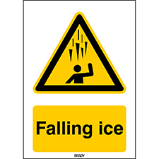 Brady Part: 195746 | Warning Falling ice - Safety Sign - ISO7010 | www ...