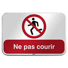 Panneau de sécurité ISO - Ne pas courir - Brady Part: 305320 | Brady ...