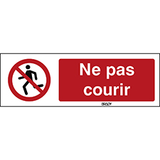 Panneau de sécurité ISO - Ne pas courir - Brady Part: 239012 | Brady ...