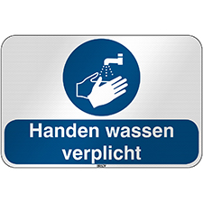 ISO-veiligheidspictogram - Handen wassen verplicht - Brady Part: 303877 ...