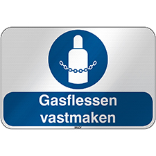 ISO-veiligheidspictogram - Gasflessen vastmaken - Brady Part: 304017 ...