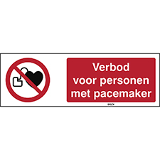 ISO-veiligheidspictogram - Verbod voor personen met pacemaker - Brady ...