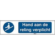 ISO-veiligheidspictogram - Hand aan de reling verplicht - Brady Part ...