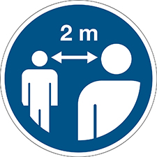 ISO Safety Signs - Keep a safe distance of at least 2 metres | Brady ...