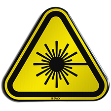 Reflective ISO Safety Sign - Warning: Laser Beam - Picto only | Brady ...