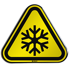 Brady Part: 306046 | ISO Safety Sign - Warning, Low temperature ...