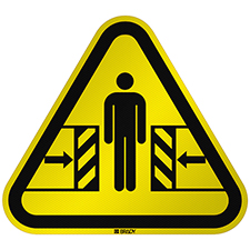 Reflective ISO Safety Sign - Warning: Crushing - Picto only | Brady ...
