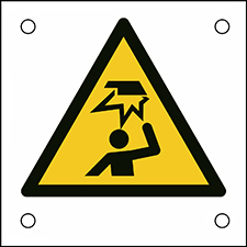 Brady Part: 302730 | ISO Safety Sign - Warning, Overhead obstacles ...