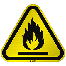 Segnaletica di sicurezza ISO Attenzione Materiali infiammabili - Brady ...