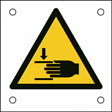 Brady Part: 302732 | ISO Safety Sign - Warning, Crushing of hands | www ...