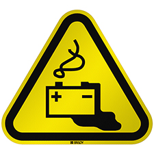 Brady Part: 304527 | ISO Safety Sign - Warning, Battery charging | www ...