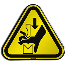 Brady Part: 306226 | ISO Safety Sign - Warning, Hand crushing between ...
